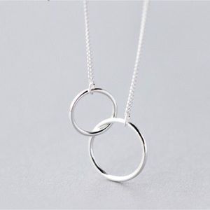 Jewelry | Sterling Silver 925 Double Circle Interlock Chain | Poshmark